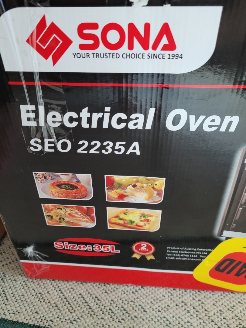SONA Electrical Oven, TV & Home Appliances, Kitchen Appliances, Ovens & Toasters on Carousell