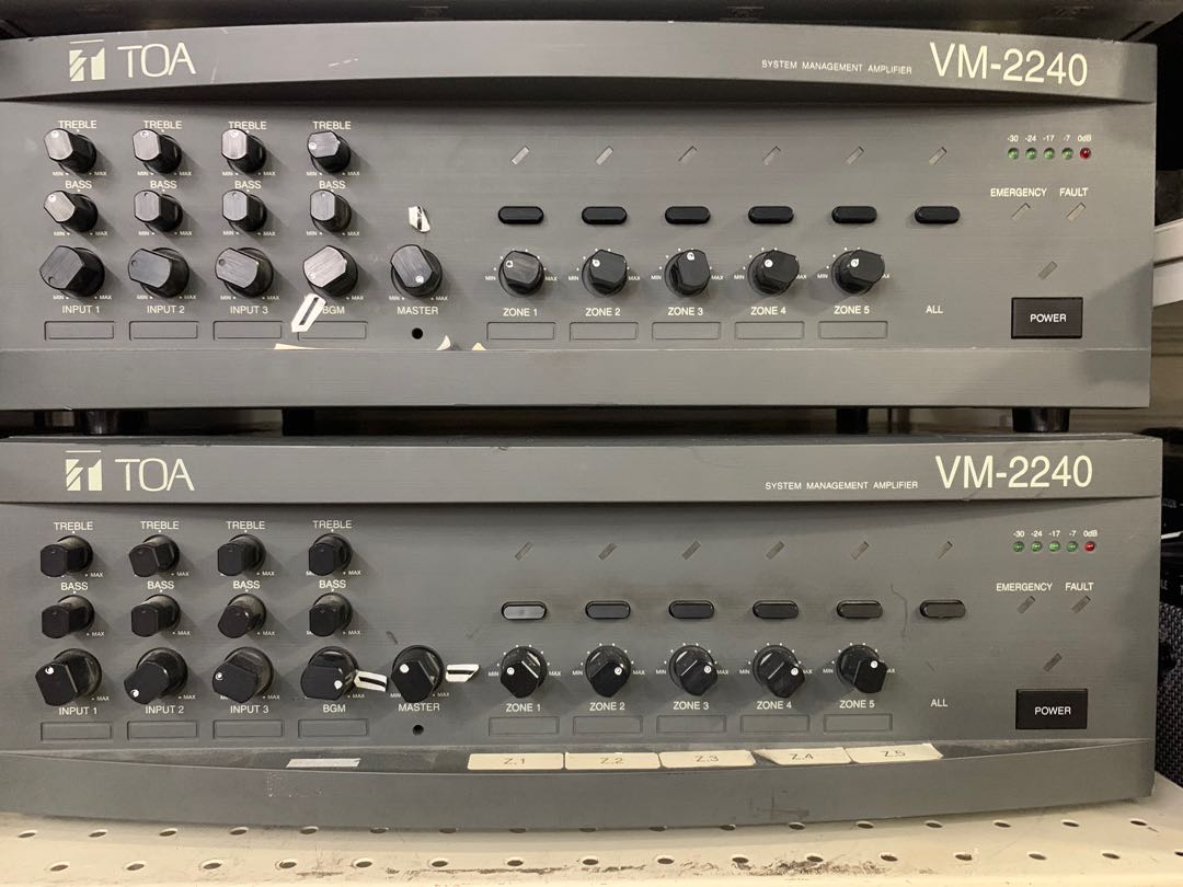 Toa VM-2240 System Management Amplifier, Audio, Other Audio Equipment on Carousell