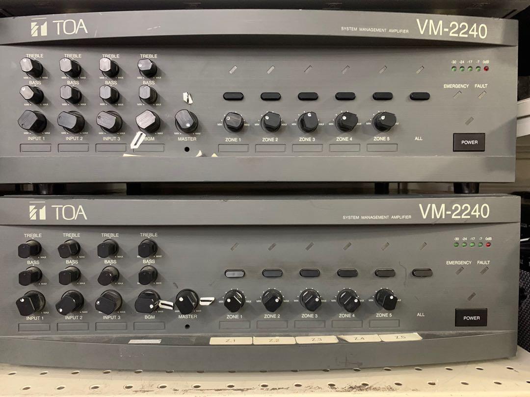 Toa VM-2240 System Management Amplifier, Audio, Other Audio Equipment ...