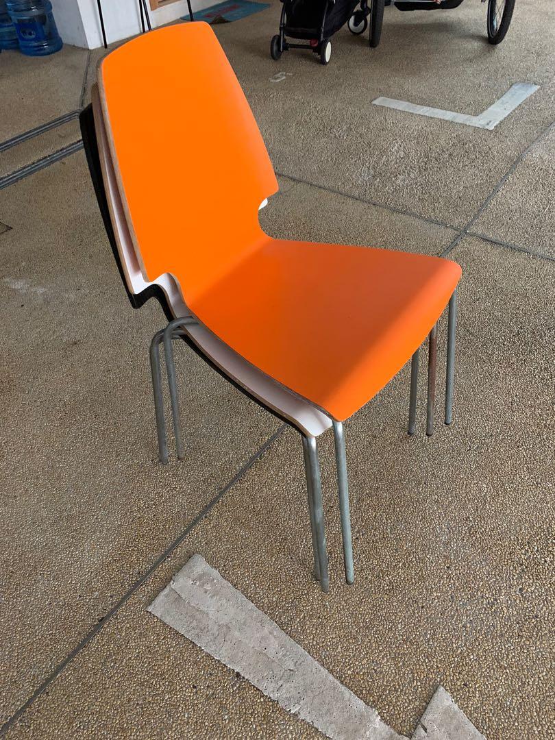 3 IKEA stackable chairs for pick up, Furniture & Home Living, Furniture ...