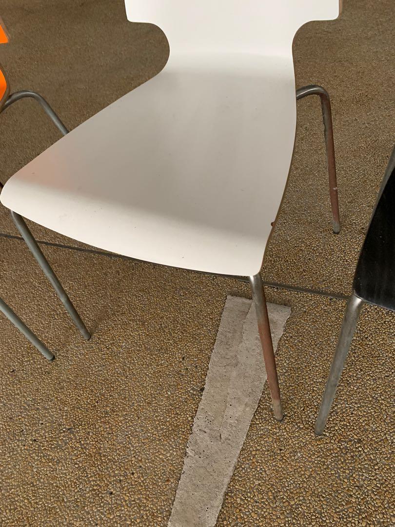 3 IKEA stackable chairs for pick up, Furniture & Home Living, Furniture ...