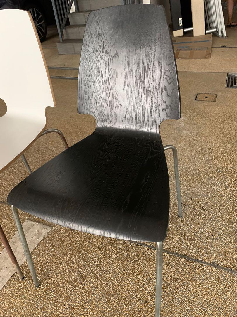 3 IKEA stackable chairs for pick up, Furniture & Home Living, Furniture ...