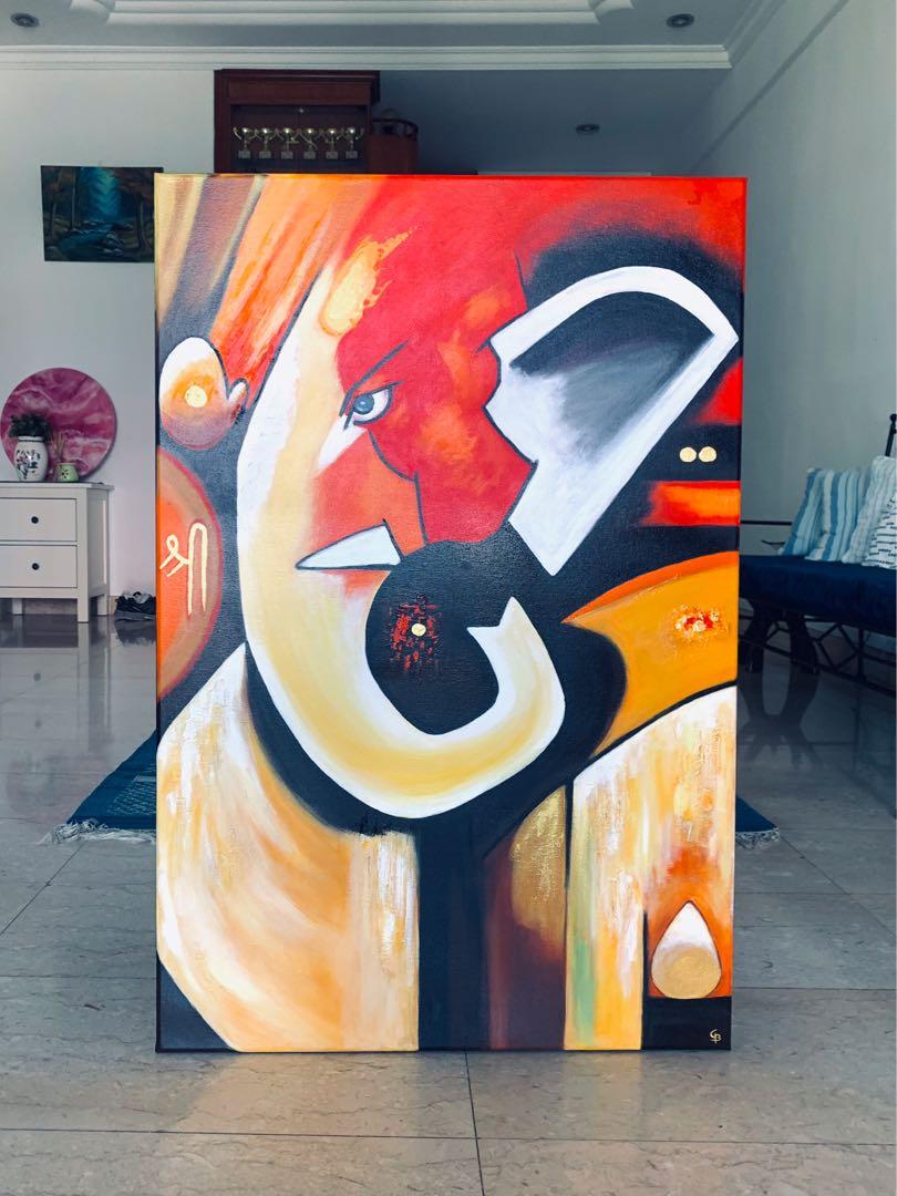 Acrylic painting, Design & Craft, Art & Prints on Carousell