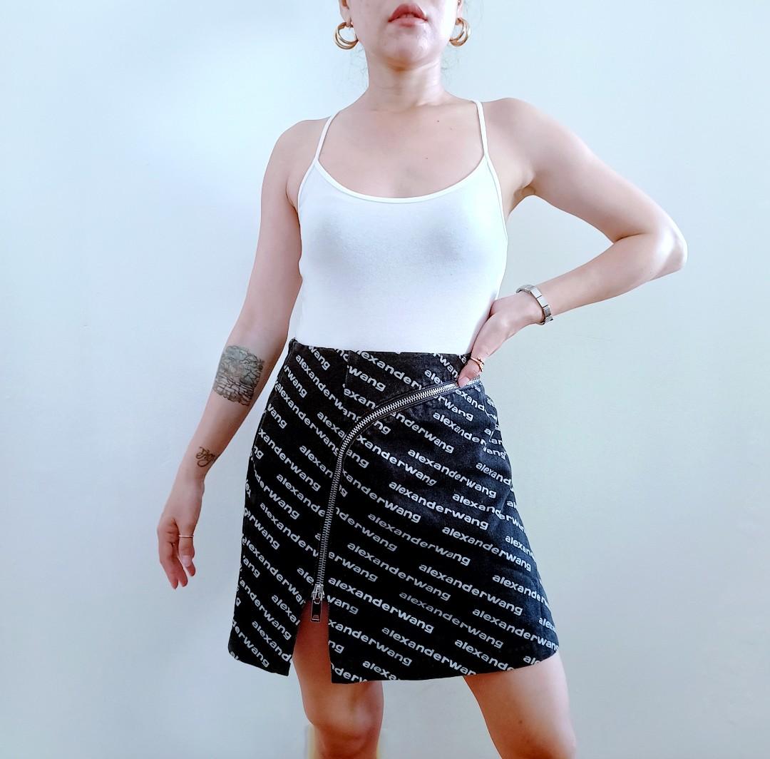 ALEXANDER WANG FRONT CURVED ZIPPED ALEXANDER WANG PRINTED ALL OVER ...