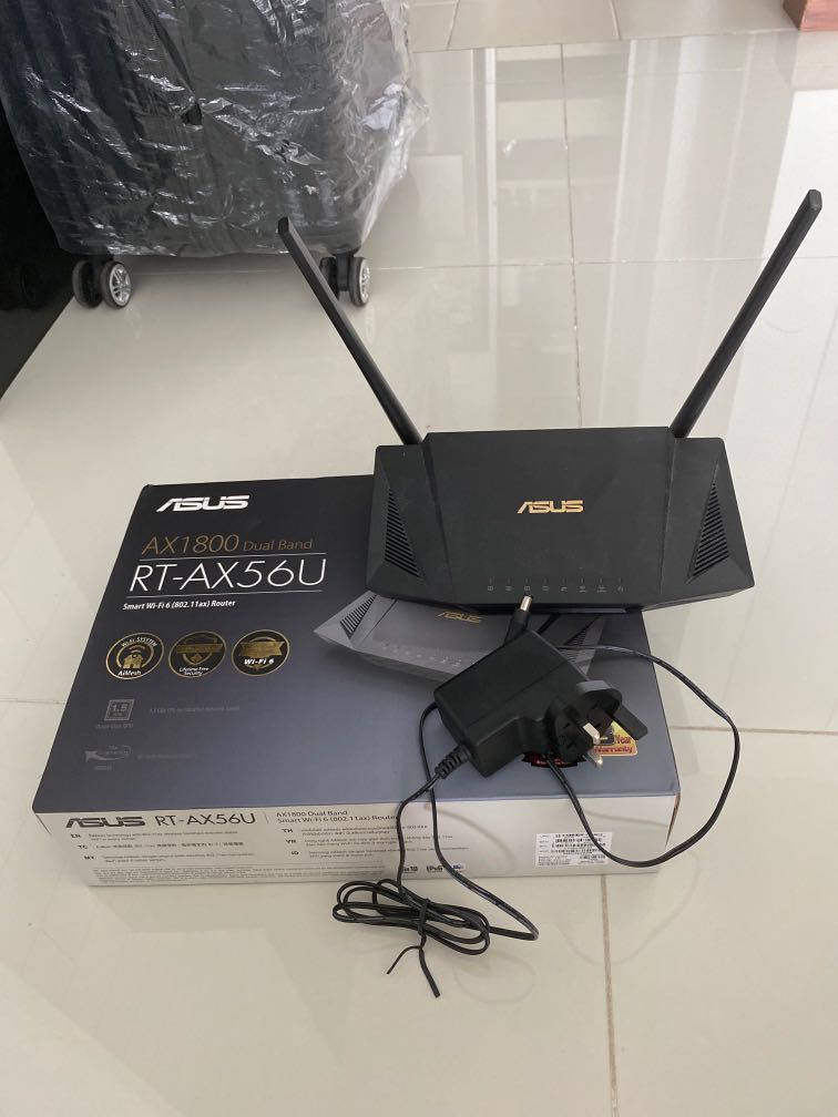 ASUS RT-AX56U router, Computers & Tech, Parts & Accessories, Networking ...