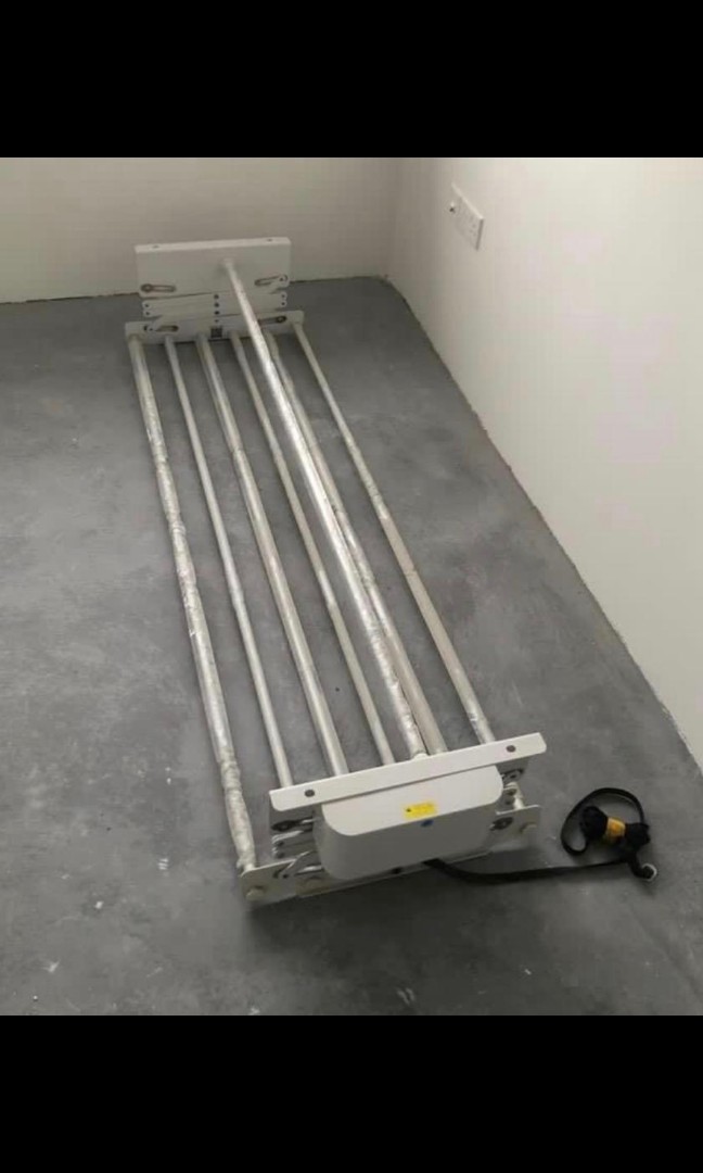 HDB ceiling mounted retractable Clothes dryer rack, Furniture & Home ...