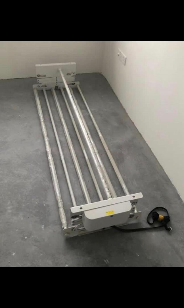 HDB ceiling mounted retractable Clothes dryer rack, Furniture & Home ...