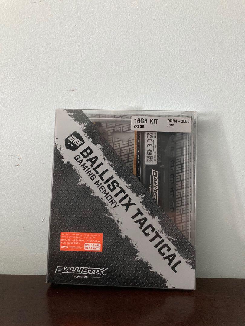 Crucial Ballistix Tactical 3000MHZ DDR4 RAM 16GB (8GB x 2) Gaming ...