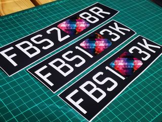 Customer Orders: LTA Compliant Motorcycle License Plates Stickers ...