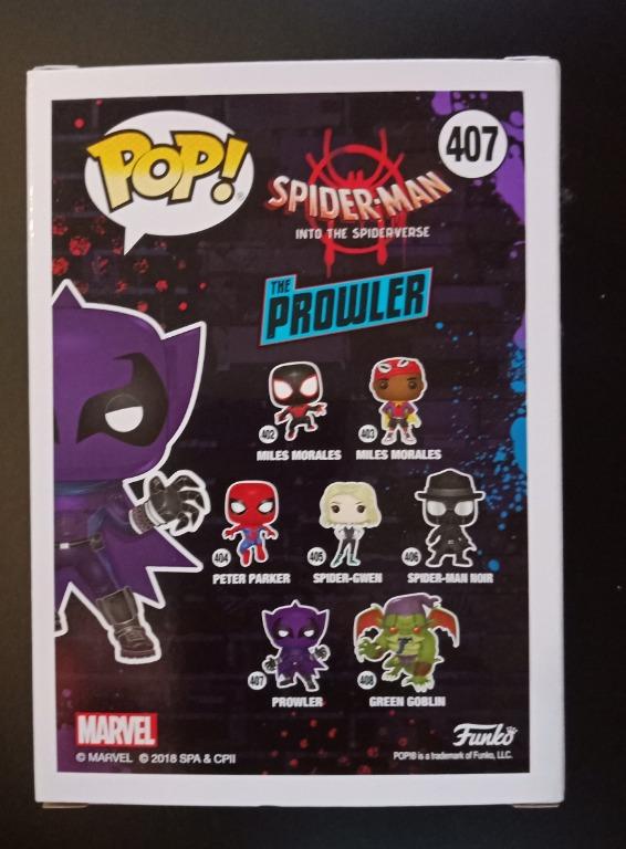 FUNKO Prowler Spider-Man Into The Spider Verse Pop 407 Collectible ...