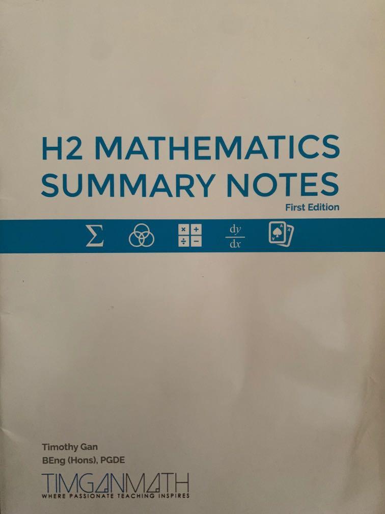 H2 math summary notes, Hobbies & Toys, Books & Magazines, Assessment ...