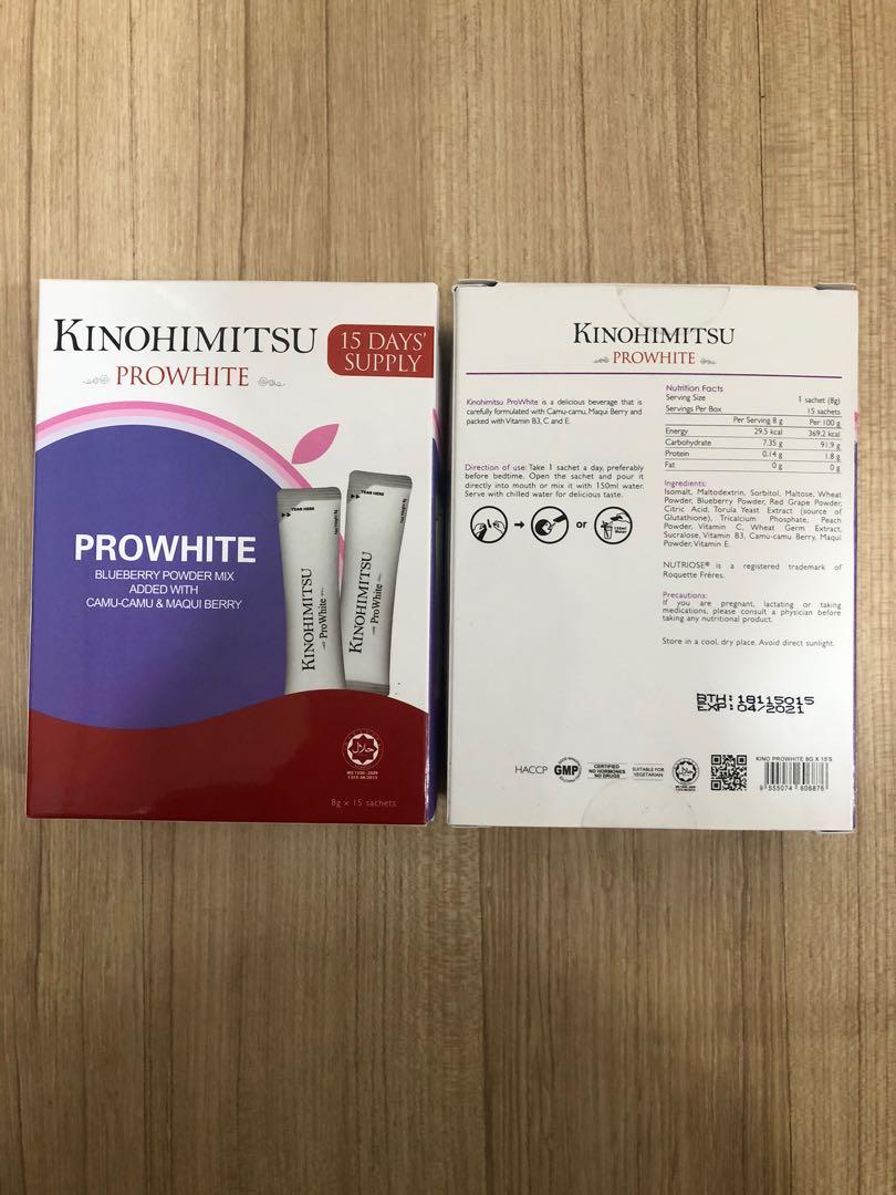 Kinohimitsu Prowhite 8g X 15 sachets X 3 boxes, Health & Nutrition ...