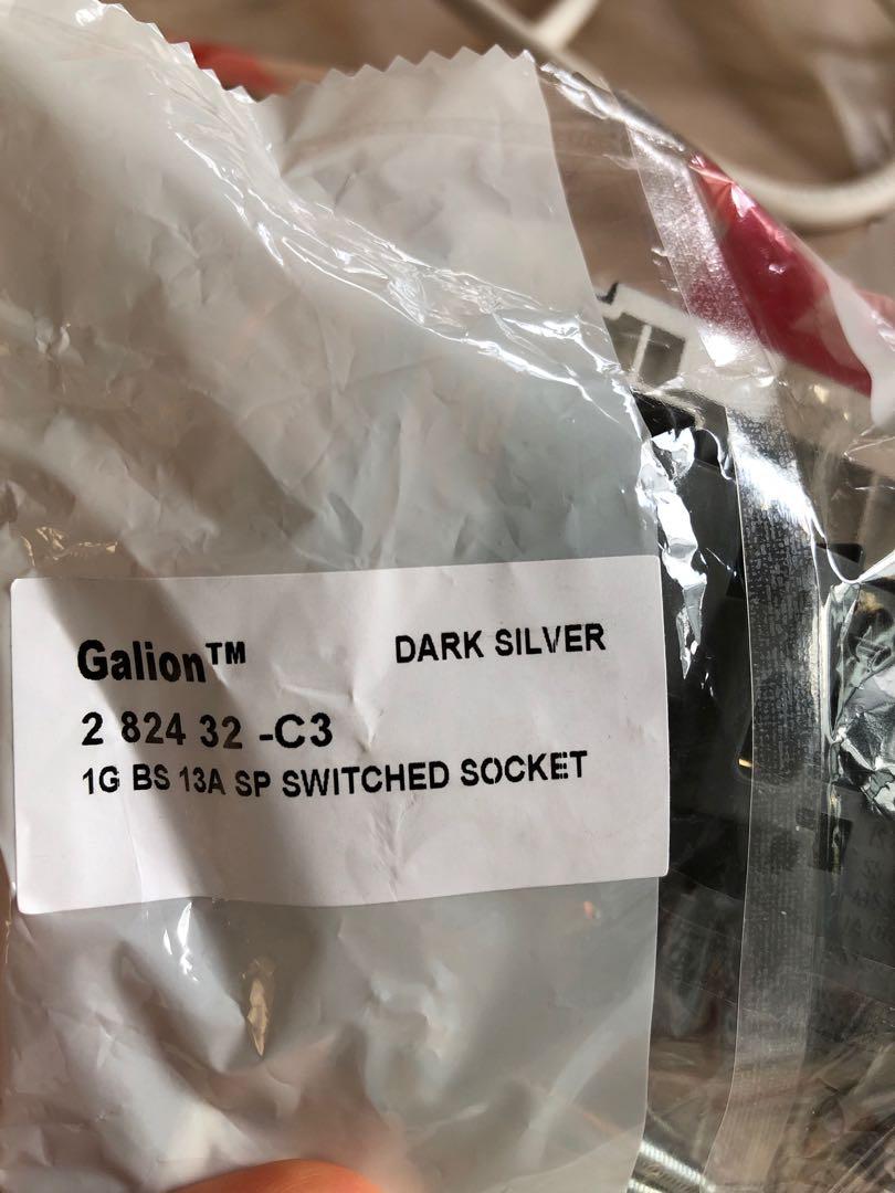 Legrand Galion Dark Silver Switches, Furniture & Home Living, Lighting ...