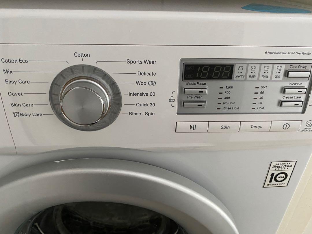 LG direct drive 7.5kg inverter washing machine, TV & Home Appliances ...
