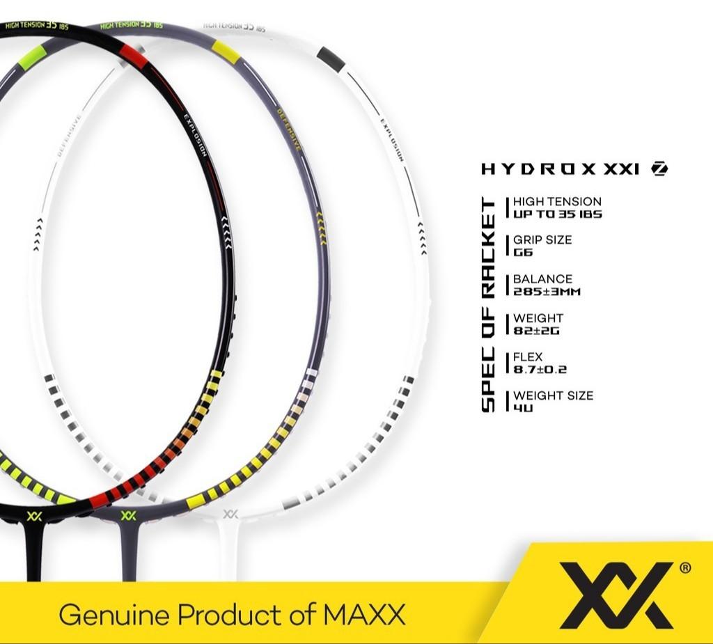 Maxx Hydrox XXI Z Badminton Racket 4UG6, Sports Equipment, Sports ...