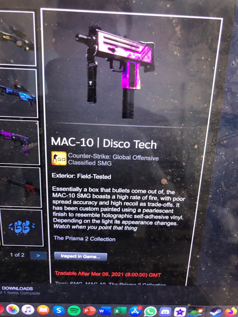 Mac-10 Disco tech CSGO, Video Gaming, Gaming Accessories, Game Gift Cards & Accounts on Carousell