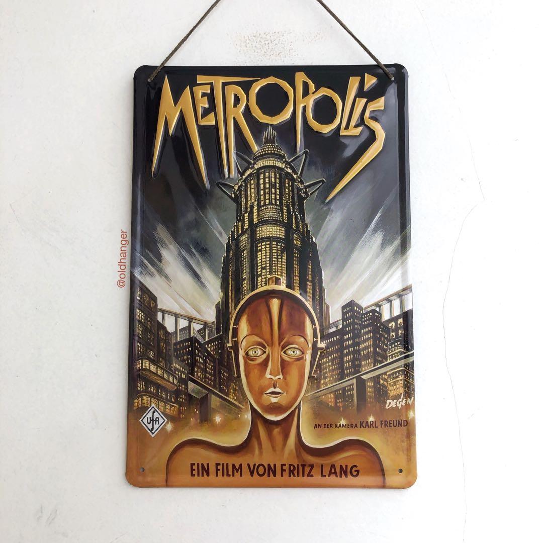 METROPOLIS (1927) Movie Poster Embossed Plakat Industrie, Desain ...