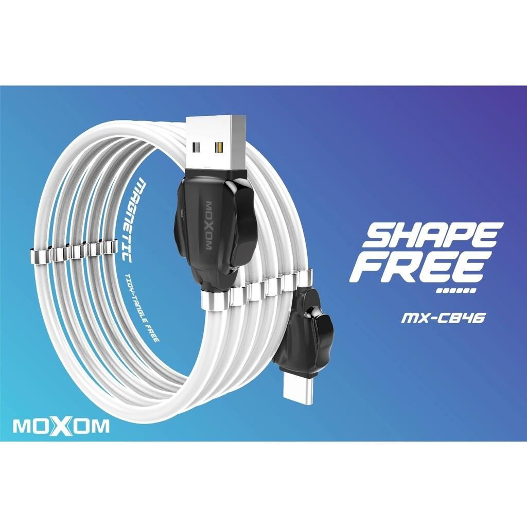 MOXOM MX-CB46 Magnetic Tidy Tangle Shape Free Cable Micro Lightning ...