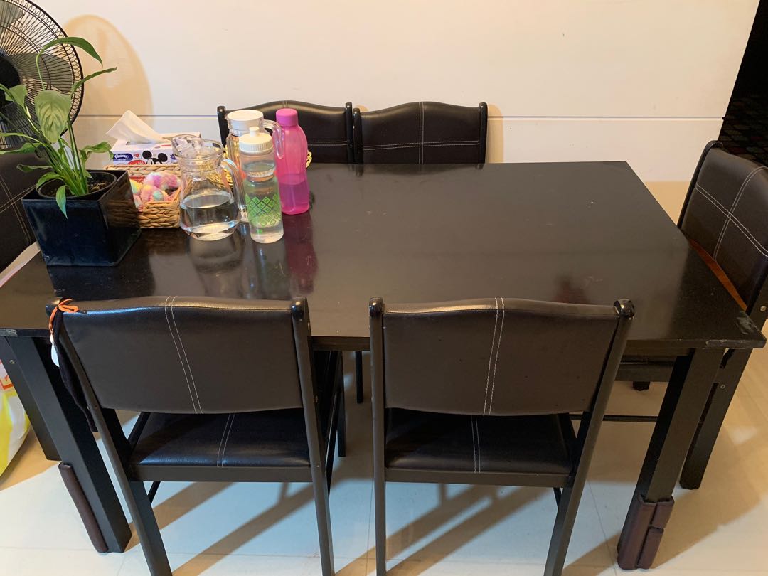 Pre-loved Dining Table set, Furniture & Home Living, Furniture, Tables ...