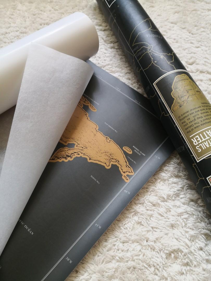 Scratchable map, Hobbies & Toys, Stationery & Craft, Art & Prints on ...