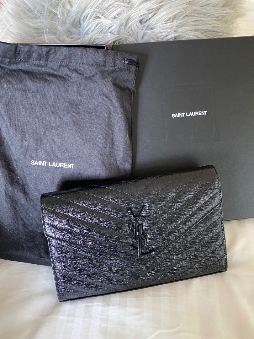 YSL Clutch (have receipt), Women's Fashion, Bags & Wallets, Purses ...
