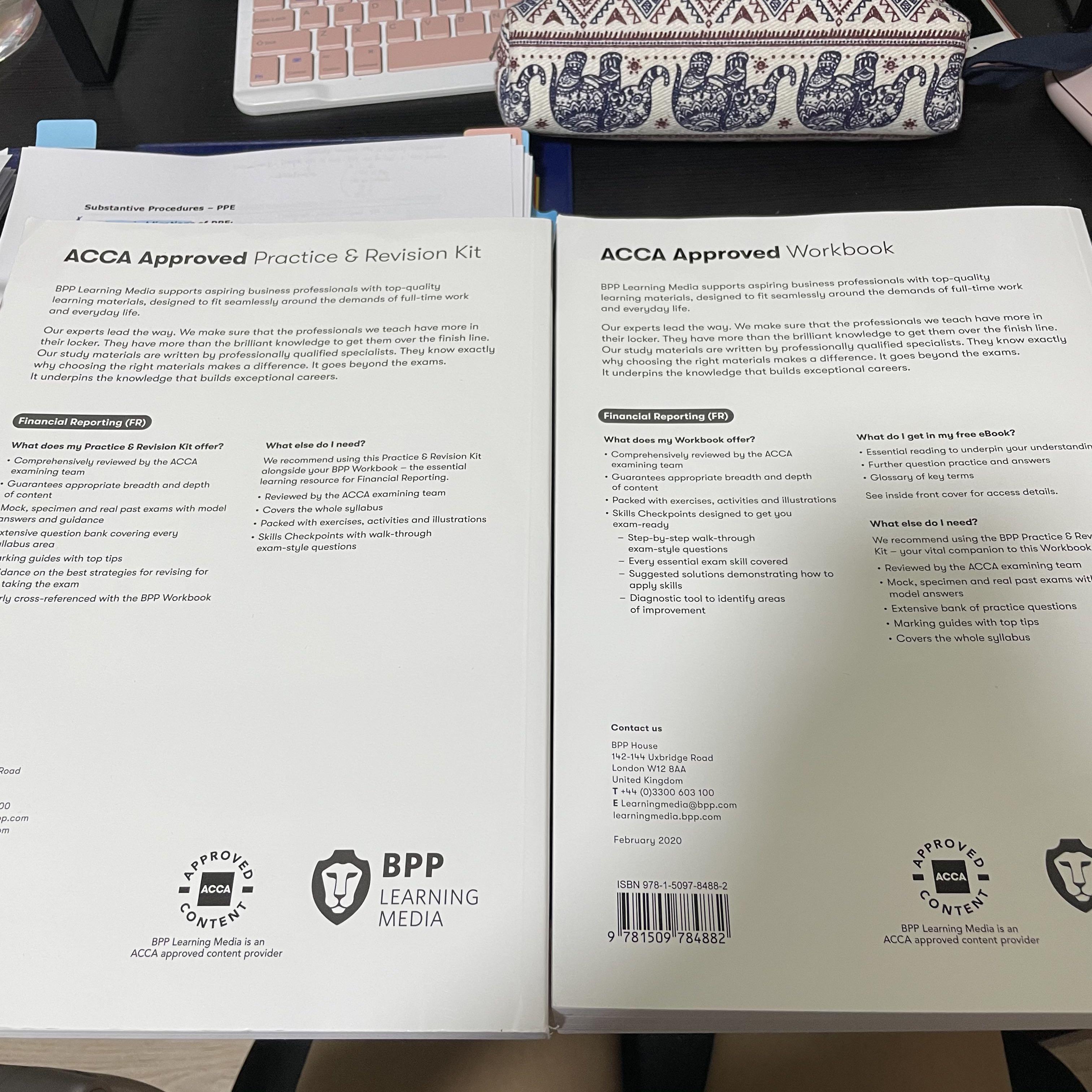 2021 ACCA FINANCIAL REPORTING (FR) text book & revision kit, Hobbies ...