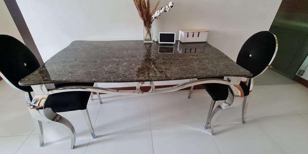 5ft dining table with 4 matching chairs, Furniture & Home Living ...