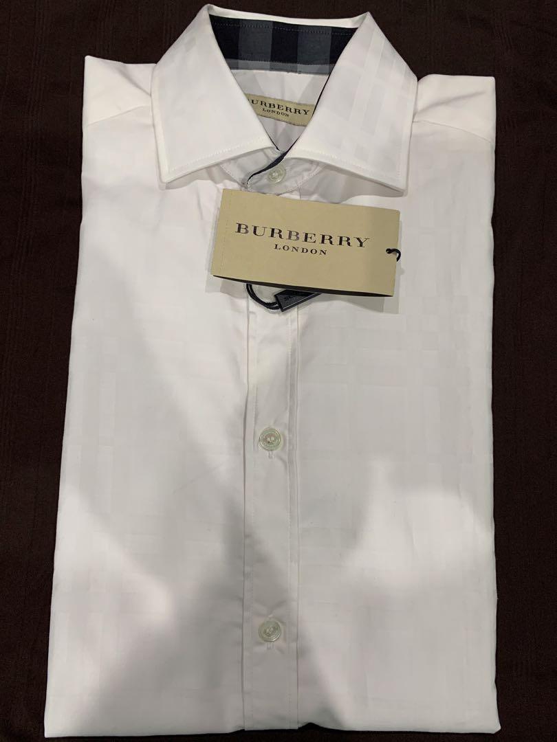 Authentic Burberry vintage check formal shirt white colour, Luxury ...