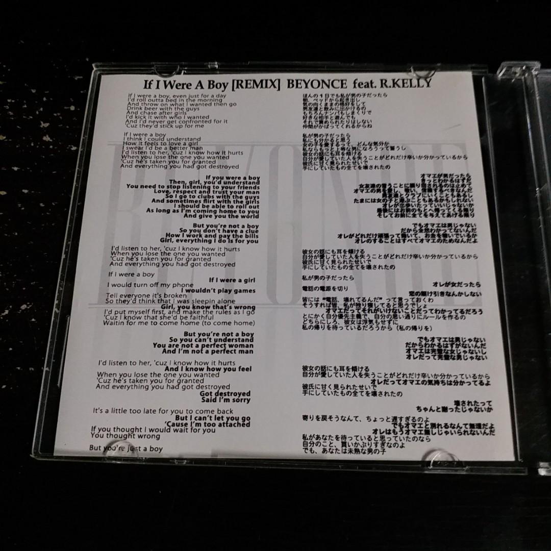 BEYONCE If I Were A Boy 日版 CD Single feat R KELLY 1 Track, 興趣及遊戲, 音樂、樂器 ...