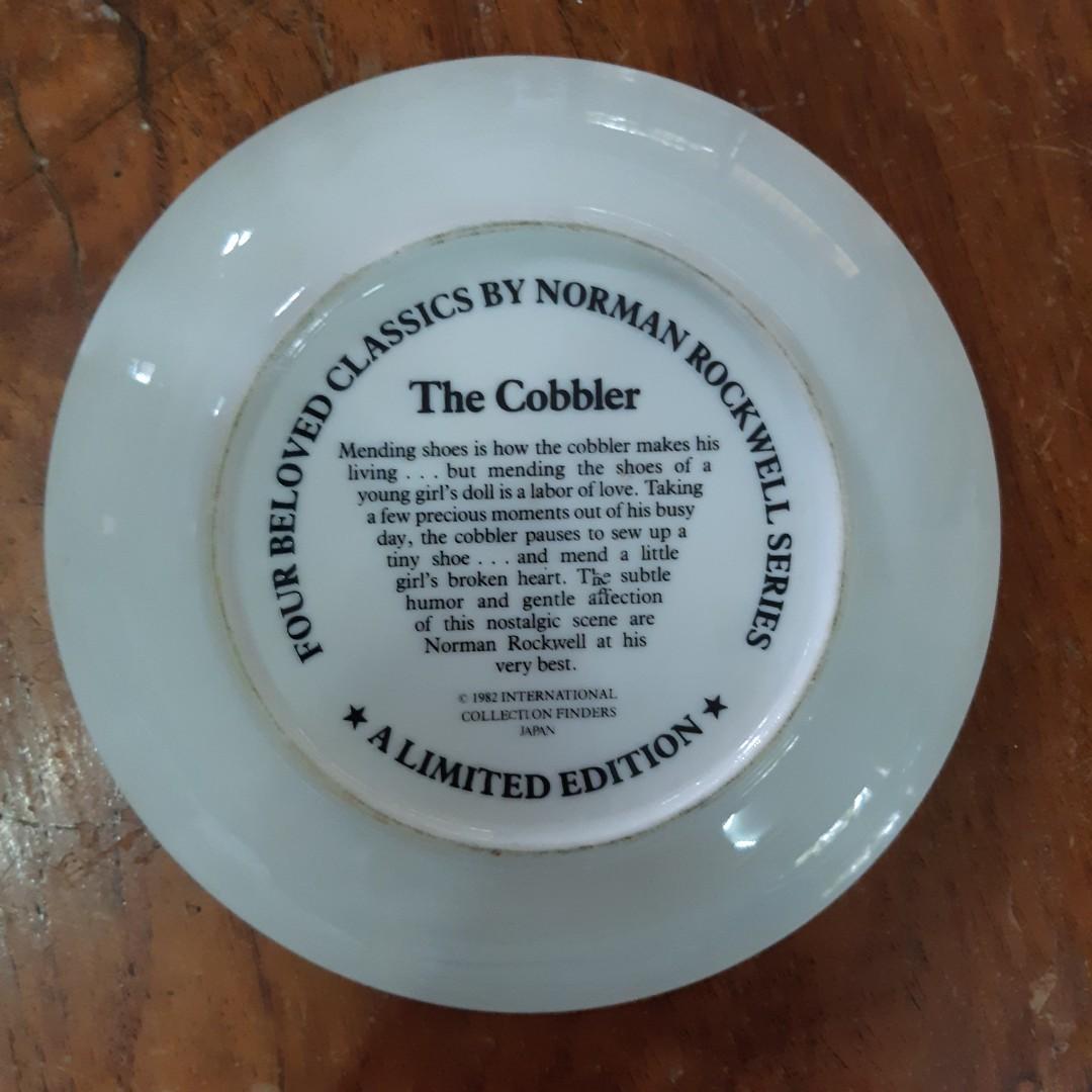 Collector's Plate The Cobbler by Norman Rockwell, Hobbies & Toys ...