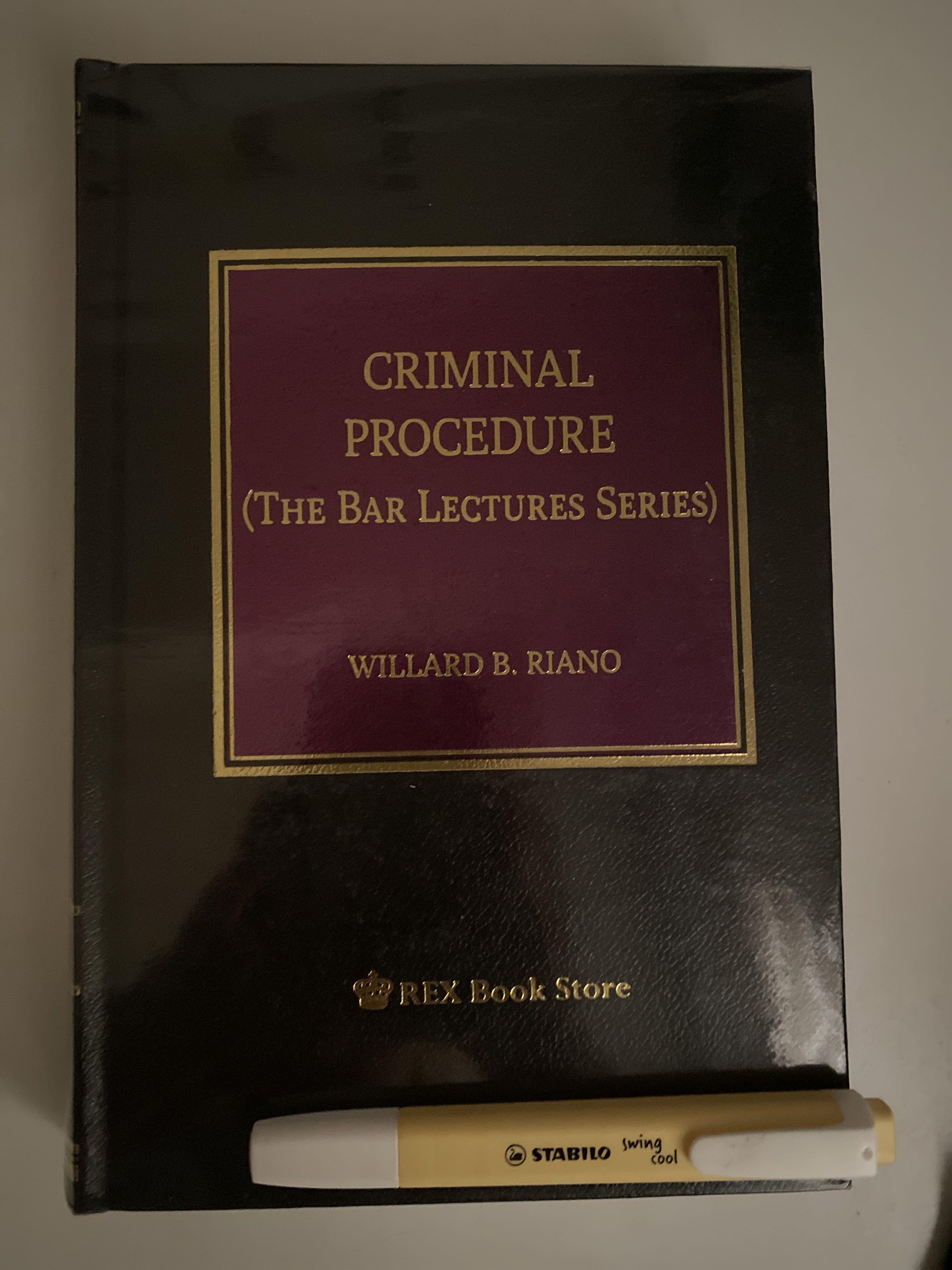 Criminal Procedure by Riano, Hobbies & Toys, Books & Magazines ...