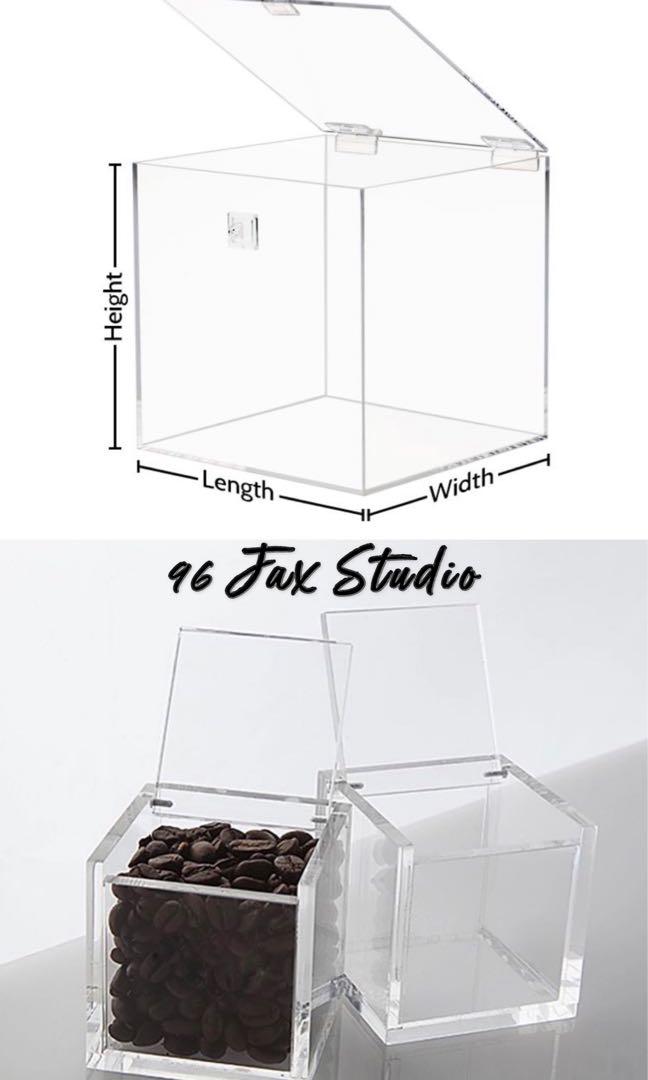 Customised Laser Cutting Acrylic Box (with or without handle) / Display ...