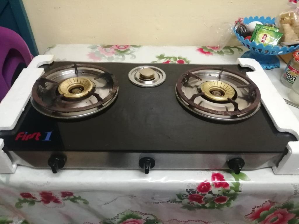 First1 3-Burner Table Top Gas Stove, Furniture & Home Living ...