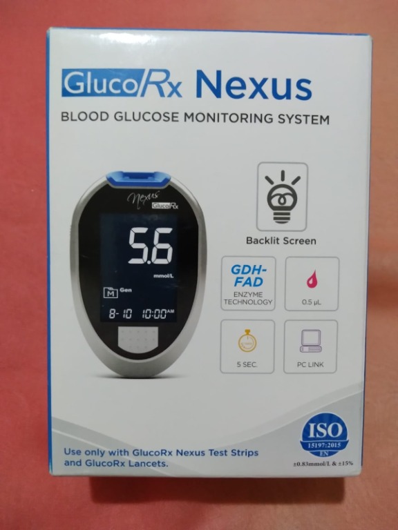 Gluco RX Nexus Blood Glucose Monitoring System, Health & Nutrition ...
