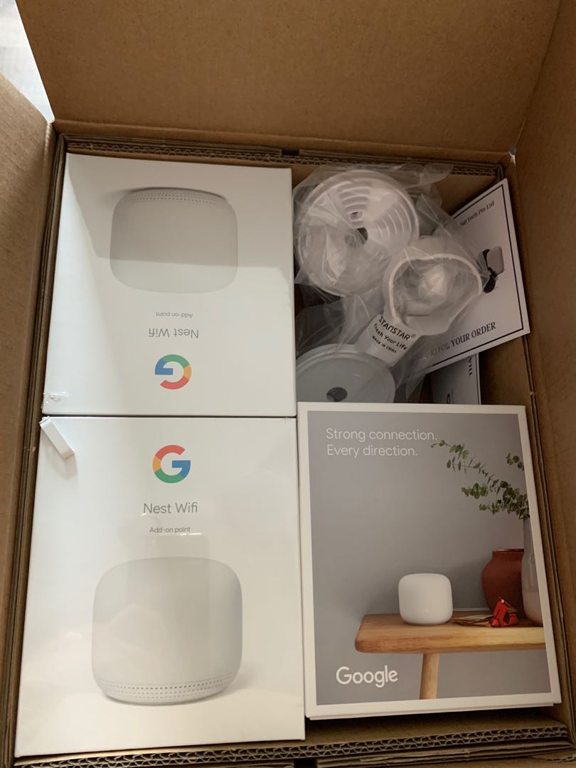 Google Mesh Wifi Gen 2 X 3 and holder with warranty, Electronics ...