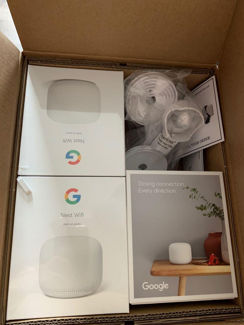 Google Mesh Wifi Gen 2 X 3 and holder with warranty, Electronics ...