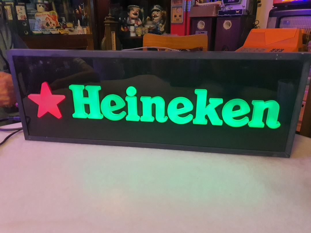 Heineken lighted box, Food & Drinks, Alcoholic Beverages on Carousell