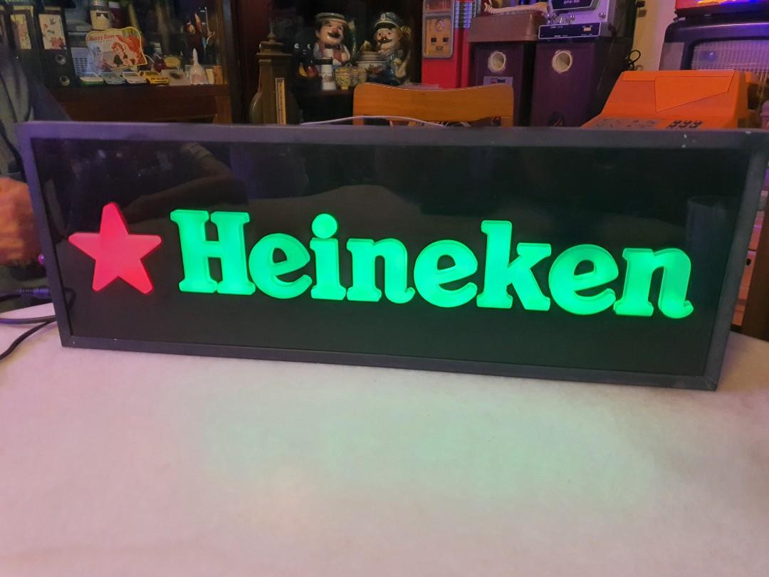 Heineken lighted box, Food & Drinks, Alcoholic Beverages on Carousell