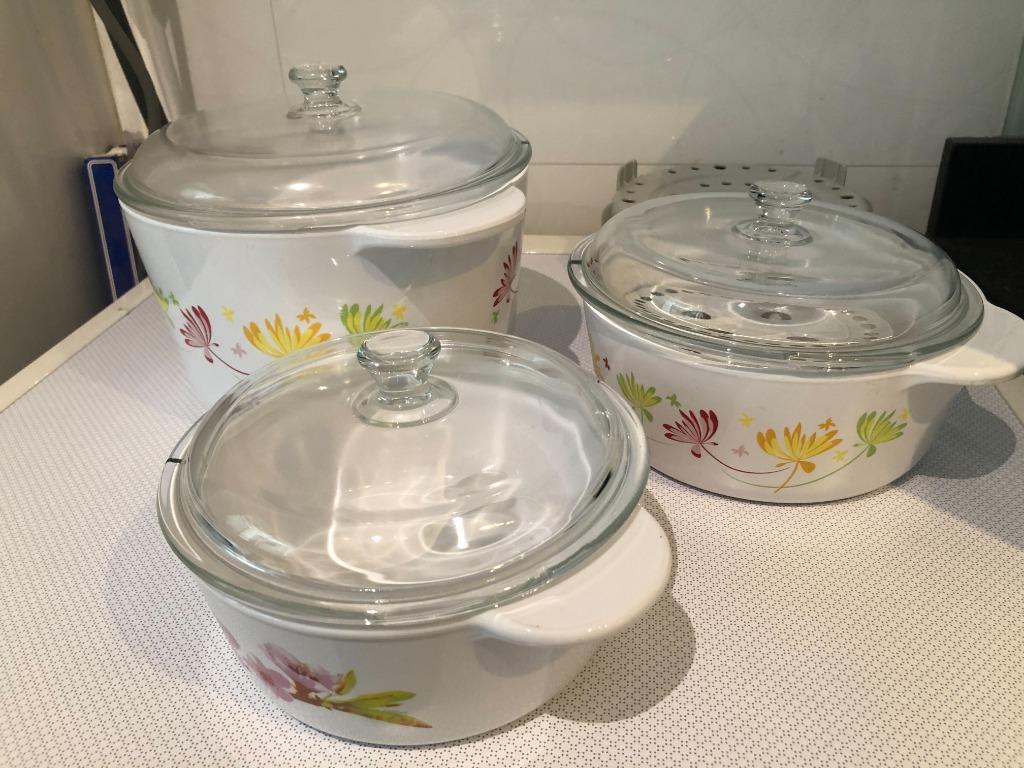 Luminarc Pots - Made in France (Set of 3), Furniture & Home Living ...