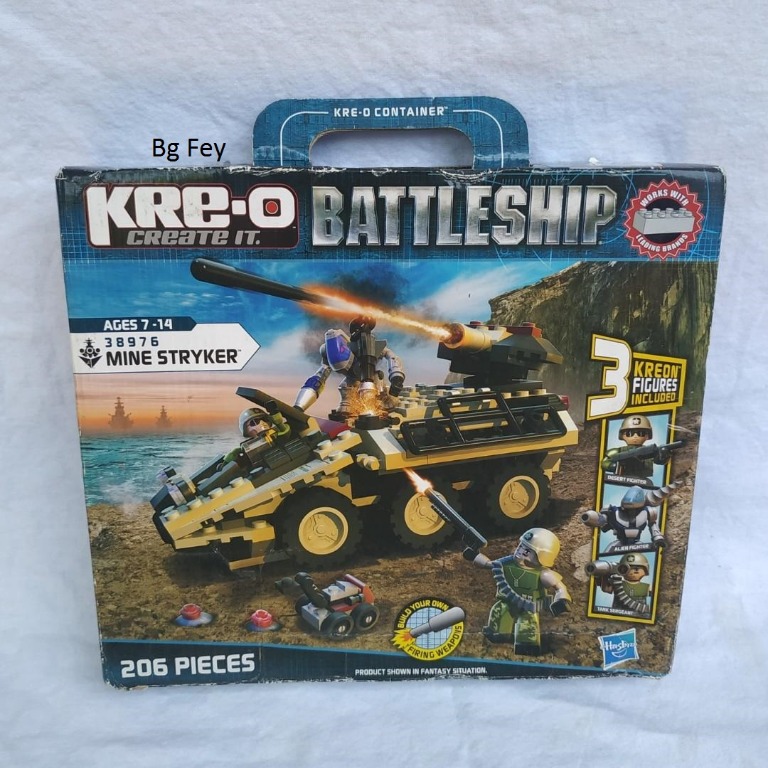 Mainan Hasbro Brick Building Block Kreo Battleship Mine Stryker, Toys ...