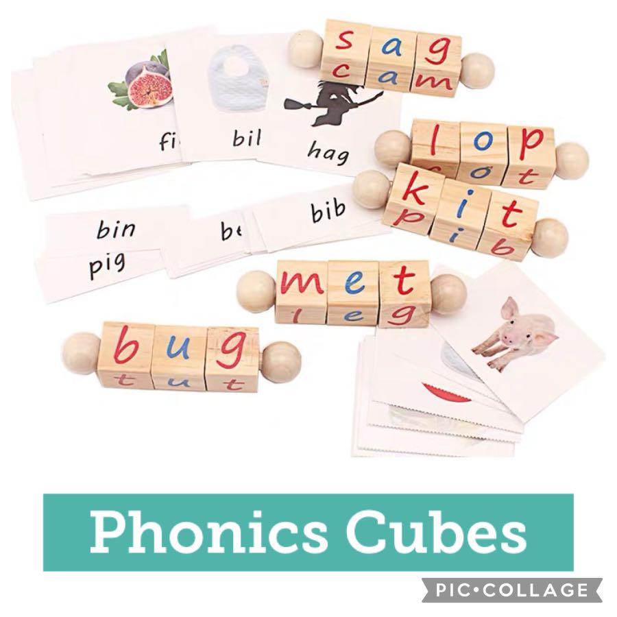 Montessori—Phonics CVC Cubes, 兒童＆孕婦用品, 玩具 - Carousell