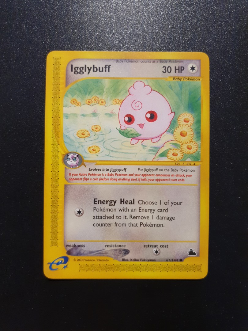 Pokemon TCG Skyridge Igglybuff Card, Hobbies & Toys, Toys & Games on ...