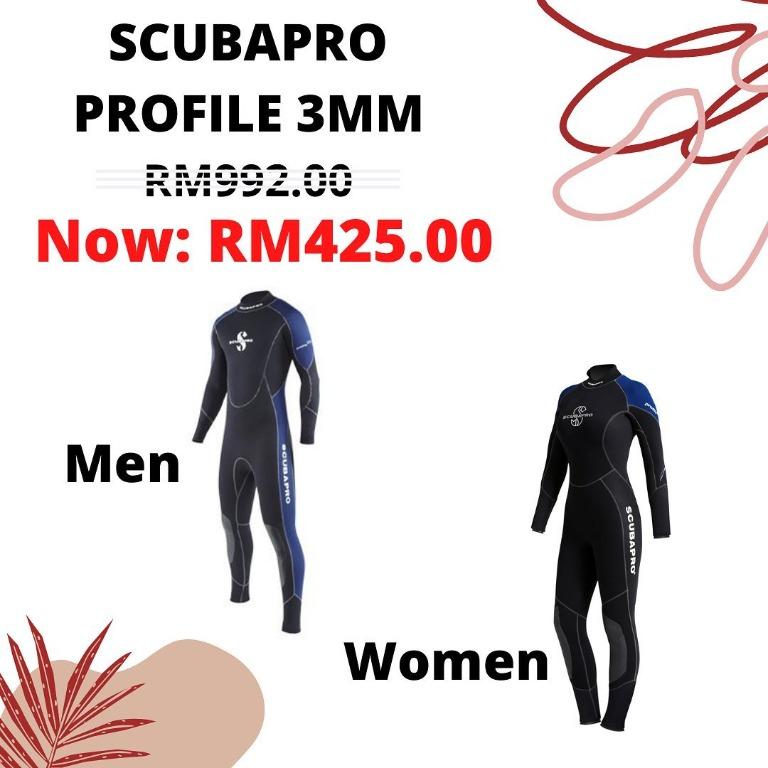 SCUBAPRO PROFILE 3MM wetsuit Sports Equipment Sports Games Water Sports on Carousell