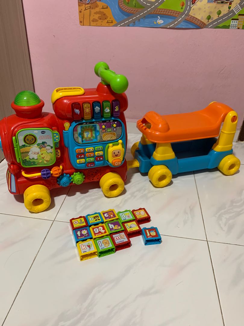 Vtech train alphabet blocks, Hobbies & Toys, Toys & Games on Carousell