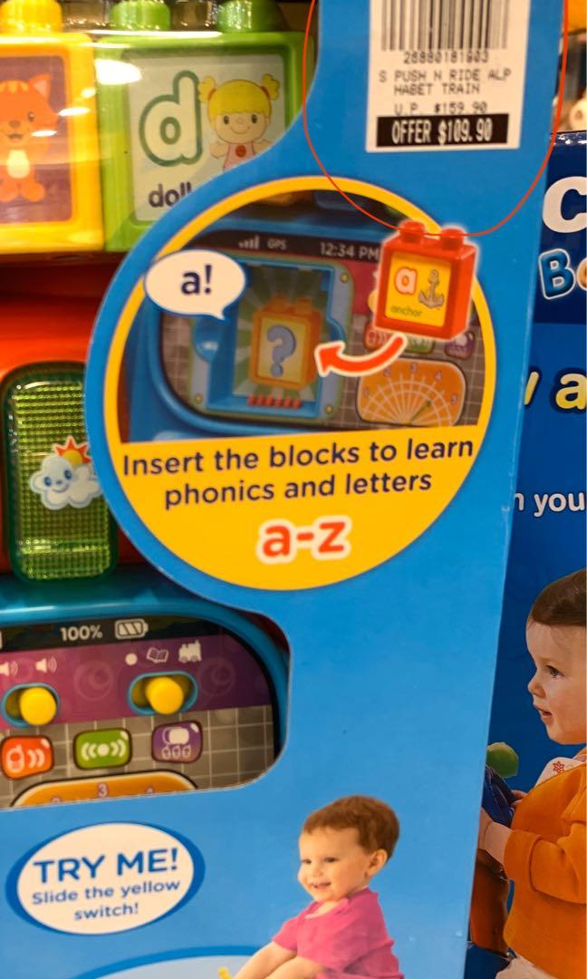 Vtech train alphabet blocks, Hobbies & Toys, Toys & Games on Carousell