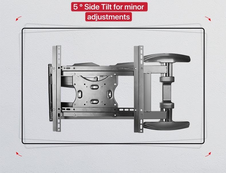 90CM Long Arm 180° Swivel 90 Degree To Wall For 60'' And Below TVs 12 ...