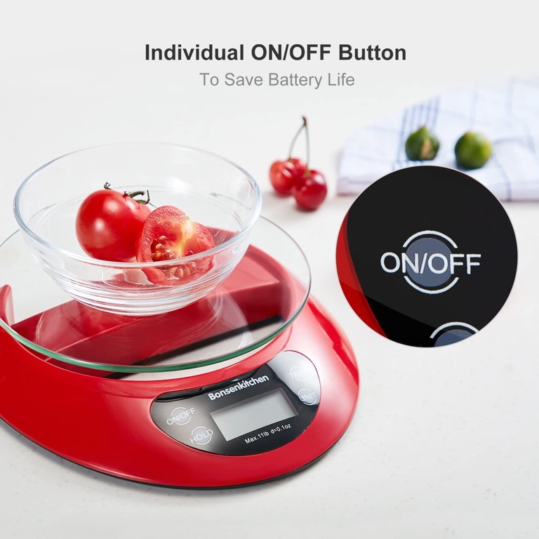 Bonsenkitchen Digital Multifunction Kitchen/Food Scale for Cooking and ...