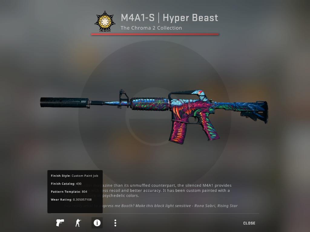 CSGO Skins M4A1s Hyper Beast FT, Toys & Games, Video Gaming, Video ...