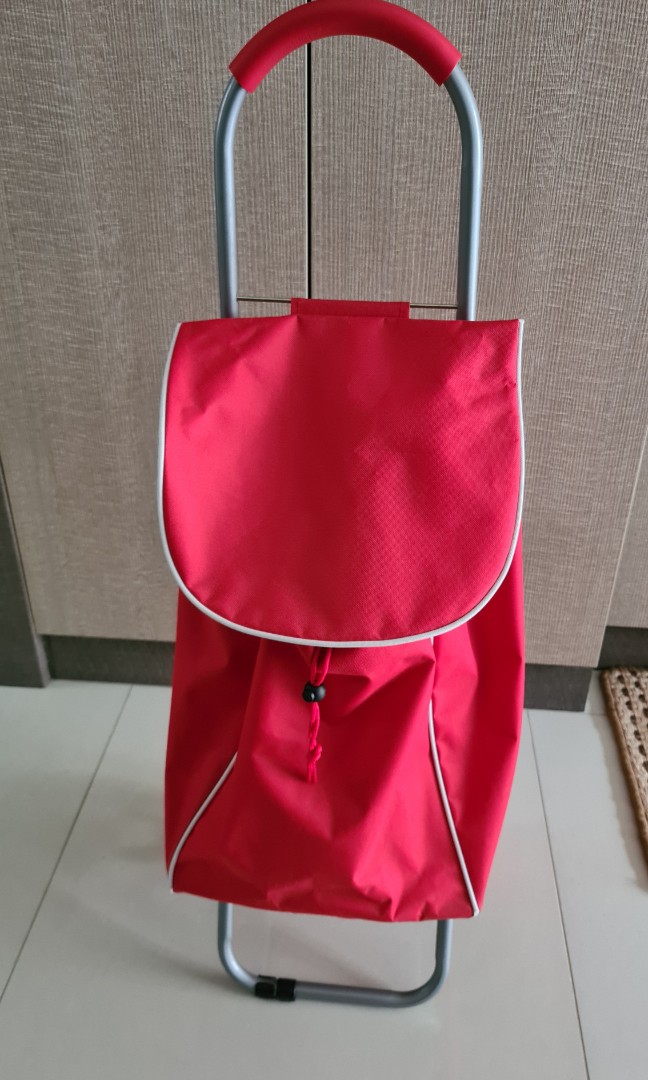 Grocery trolley( red), Furniture & Home Living, Cleaning & Homecare ...