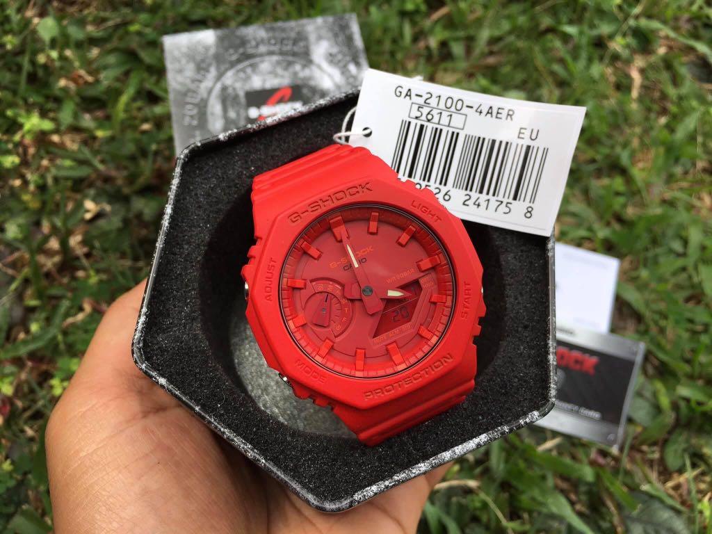 G-SHOCK TMJ MERAH GA-2100-4ADR, Men's Fashion, Watches & Accessories ...